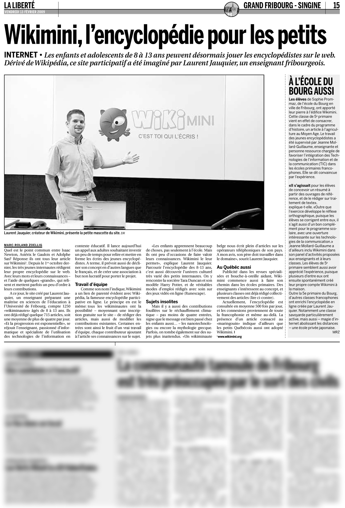 Wikimini:Presse — Wikimini, l’encyclopédie pour enfants