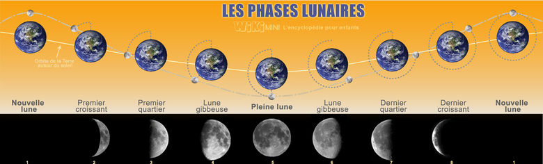 Phase lunaire — Wikimini, l’encyclopédie pour enfants